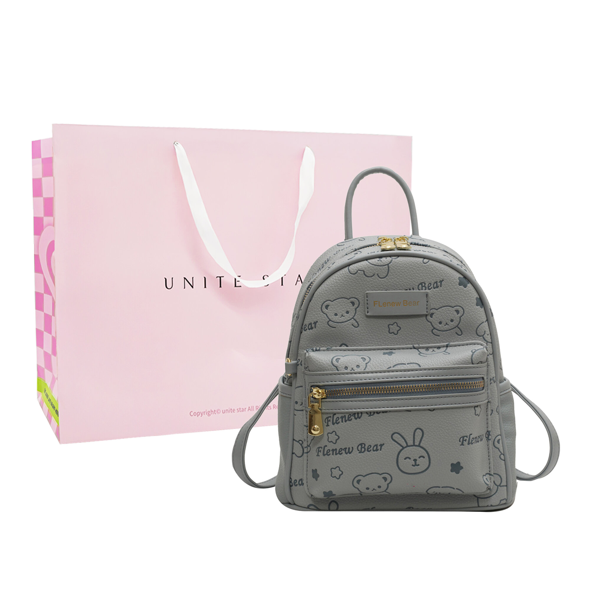 Рюкзак женский UNITE STAR PU 1142635729, среднего размера, материал PU, женский рюкзак