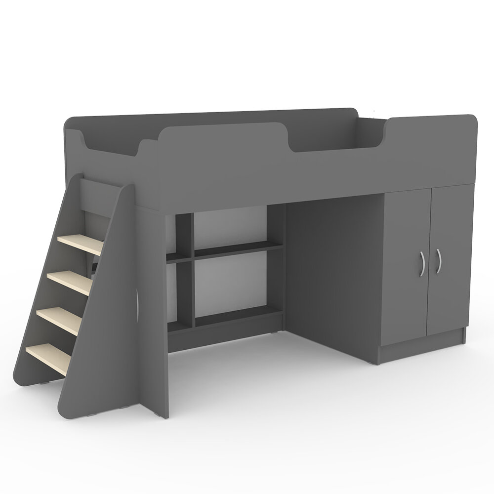 Кровать чердак Л-2.1 Темно-серый Темно-серый