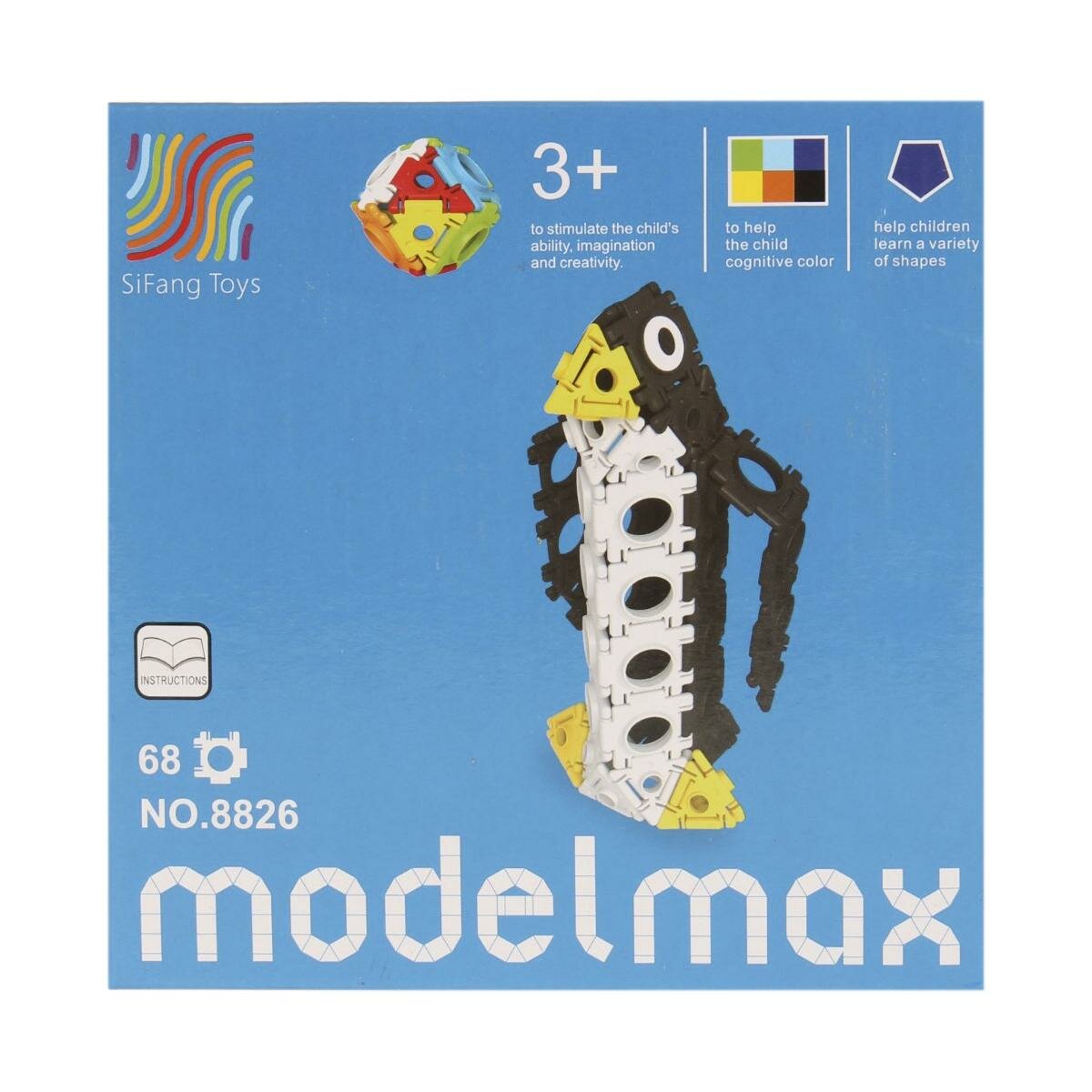 Конструктор 3D 'Modelmax' пингвин, 68 деталей, пластик, для детей от 3 лет