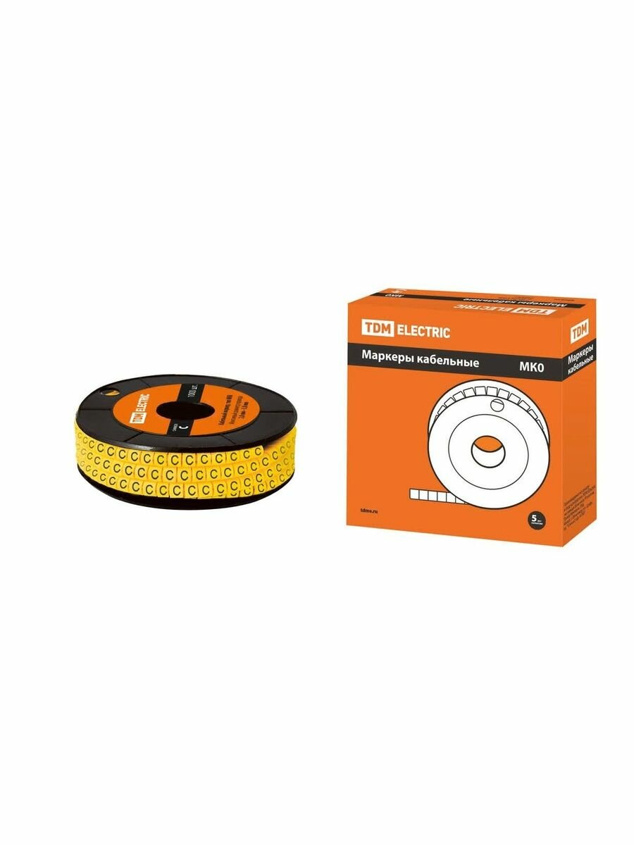 Маркер МК0 - 1,5мм символ "С" 1000шт/ролл TDM