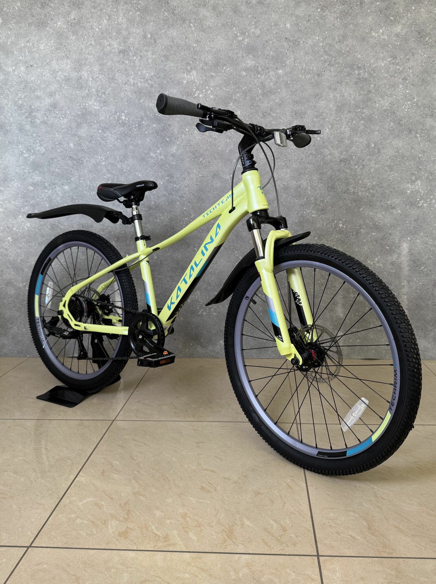 Велосипед горный подростковый Tech Team колесо 24" Katalina (Каталина) рама 13" , зеленый 2026