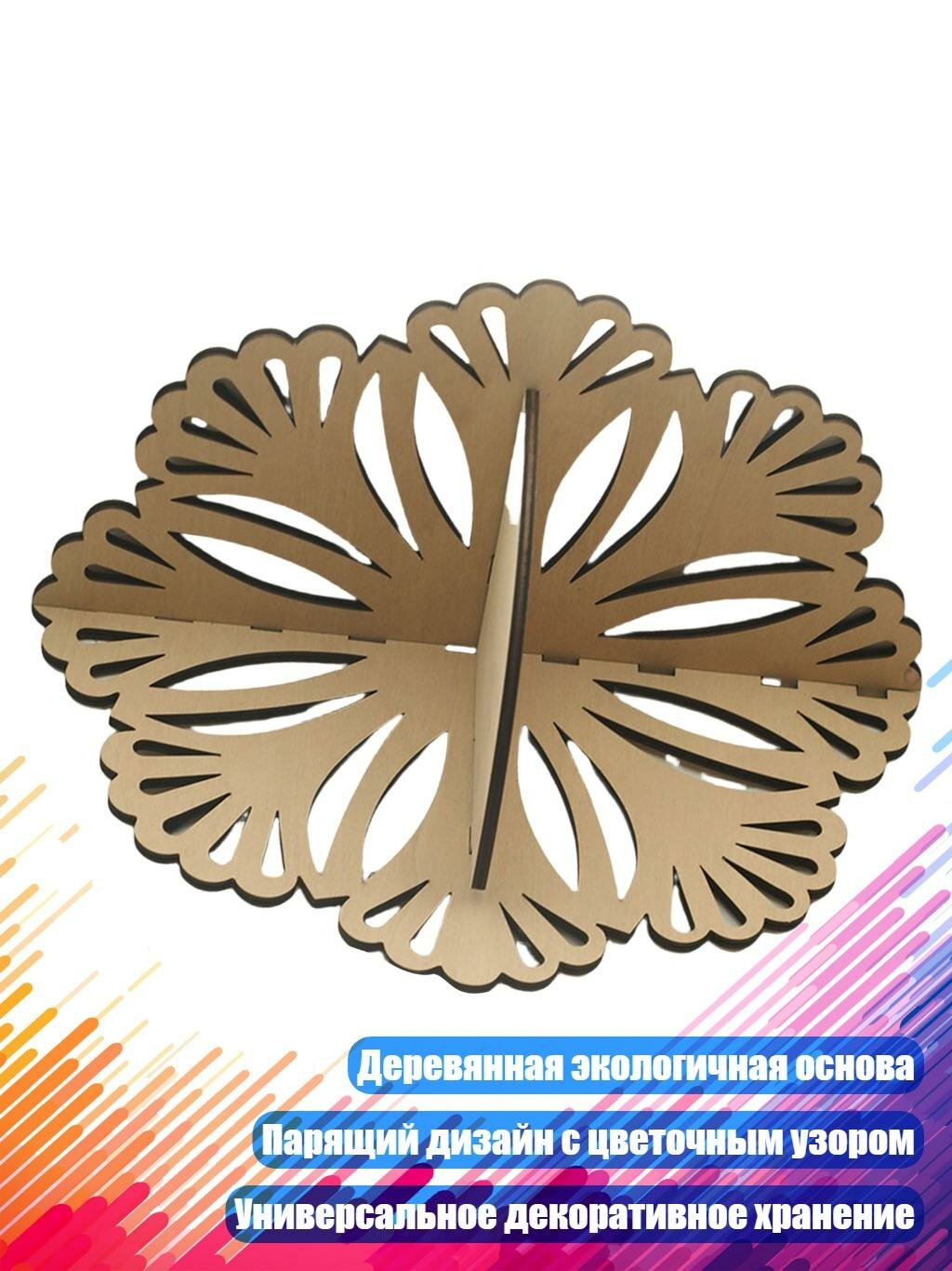 Деревянная угловая полка-стена для цветов