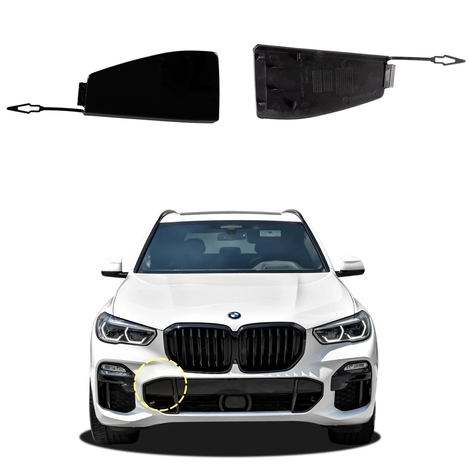 Крышка фаркопа переднего бампера для BMW X5 G05 M Sport 2019 2020 2021 2022 51118092124 51118069237 Аксессуары для крышки крышки прицепа