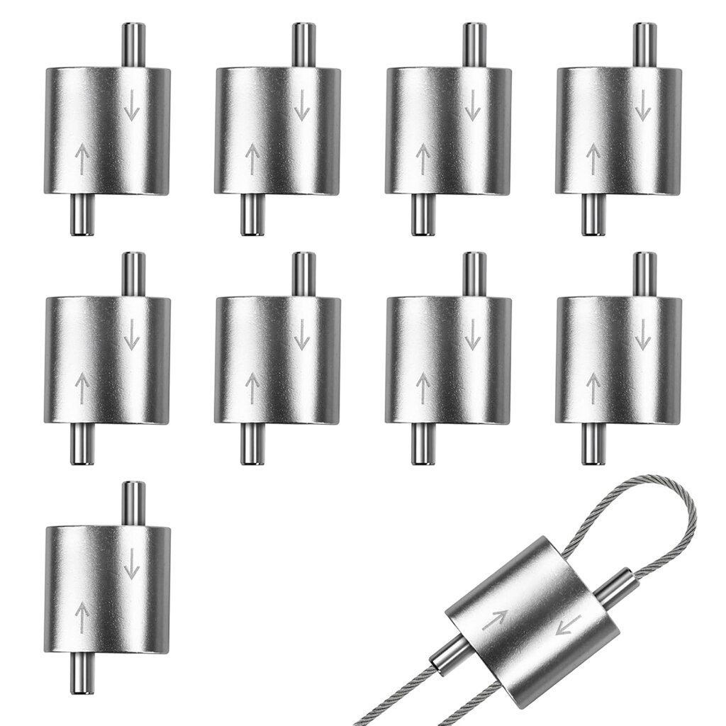 10шт. Зажим для троса из нержавеющей стали, регулируемый двунаправленный зажим для троса из стальной проволоки для подъема тяжелых предметов