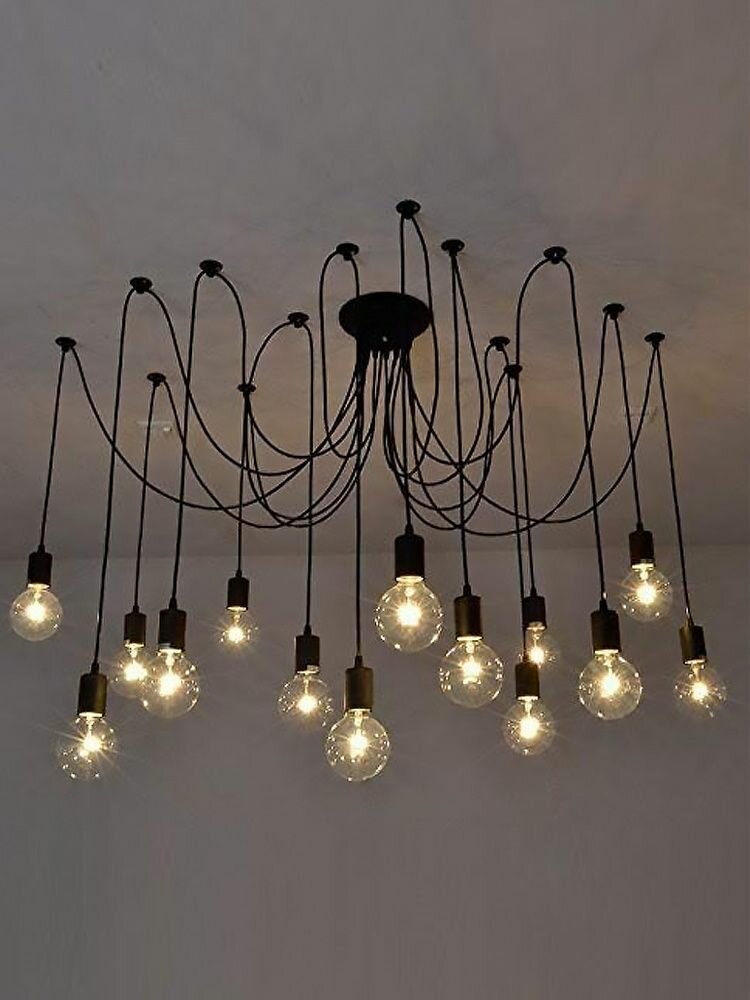 Люстра, длина кабеля 200 см, не содержит лампочек, подходит для: столовой, кухни, гостиной