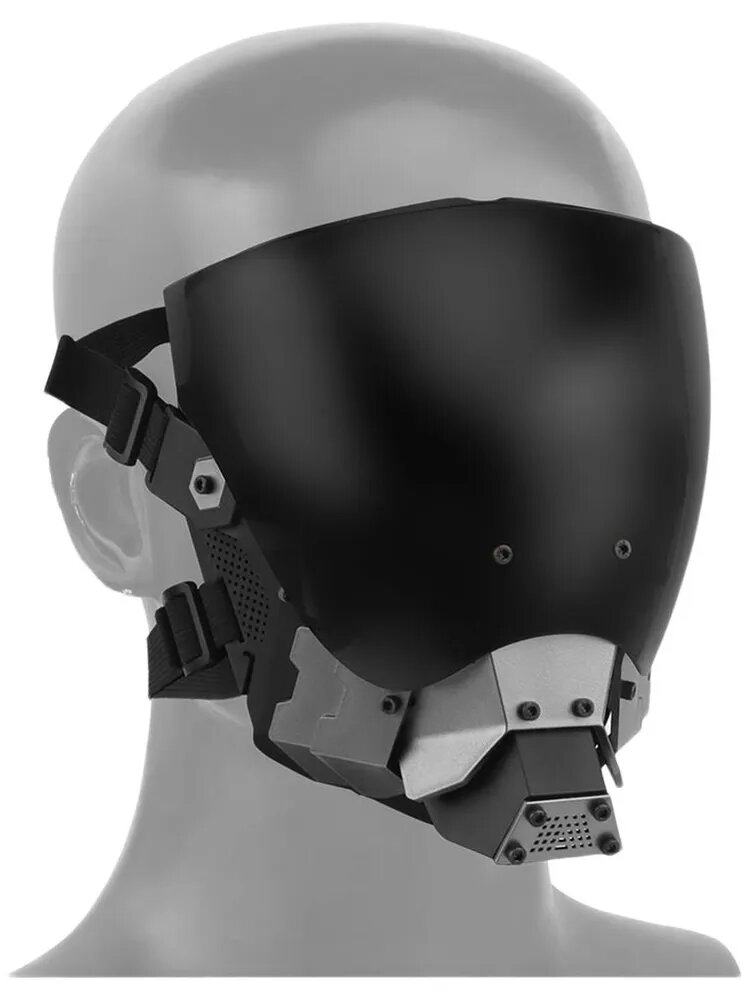 Маска-повязка на лицо WOSPORT Cyberpunk Commander MA-145 Черная Тактическая
