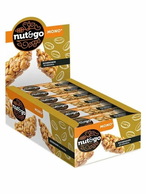 Nut&Go , козинак арахисовый, 32 г (упаковка 24 шт)