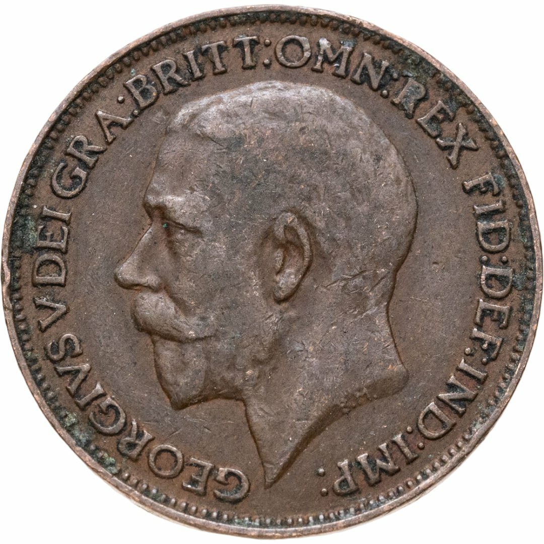 Великобритания 1 фартинг farthing 1922, Бронза, в сохранности VF-XF
