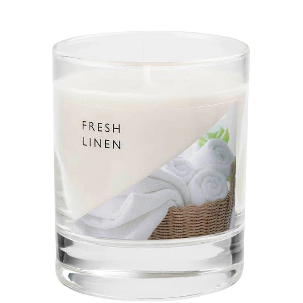 Свеча Wax Lyrical Fresh Linen 132 гр / Парфюм для дома Вокс Лирикал Фреш Линен / Свежий Лен