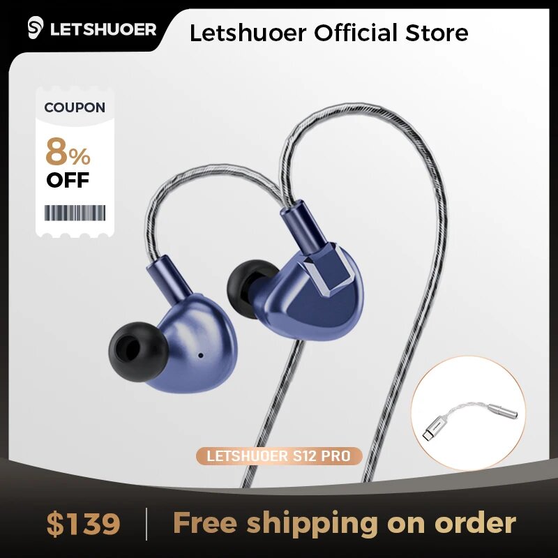 Letshuoer S12 PRO наушники, Цвет: S12PRO and DT01 PRO