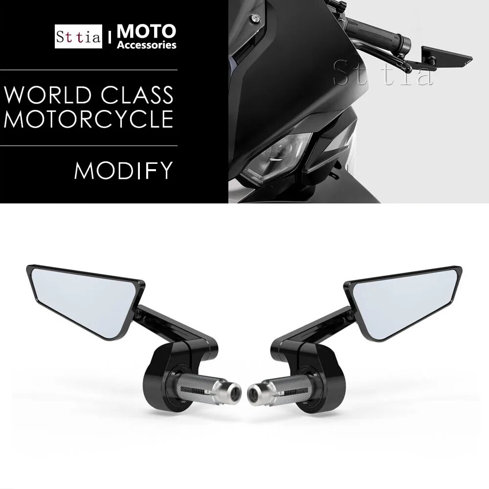 Боковое зеркало Black-Rizoma Logo для BMW S1000RR 2025
