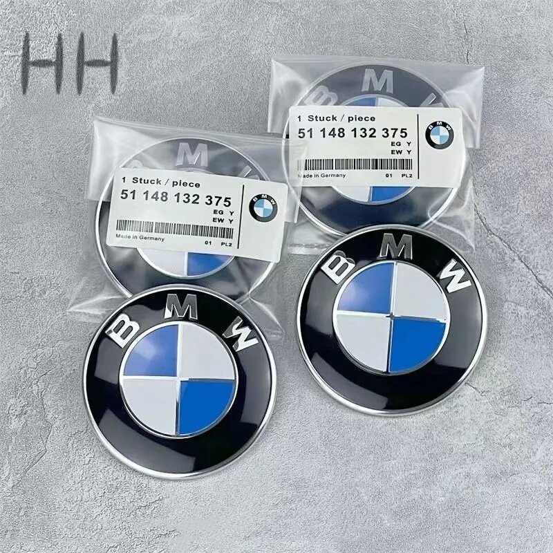 Оригинальная эмблема BMW передняя 82 мм, зеркальная ABS, для капота и крыла, 1 шт.