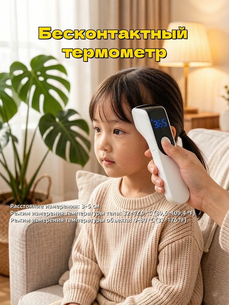 Бесконтактный инфракрасный термометр, светодиодный дисплей LED