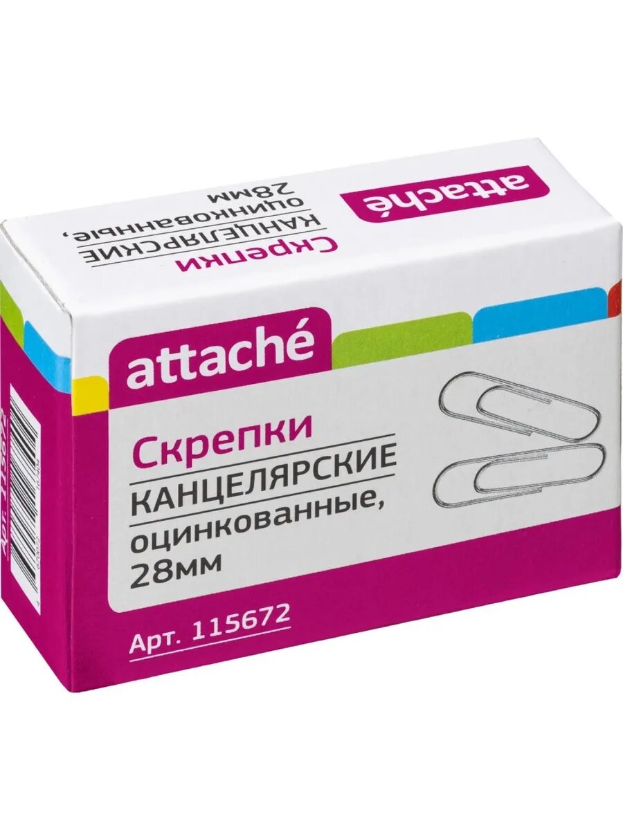 Премиум скрепки для документов, 28 мм, 100 шт