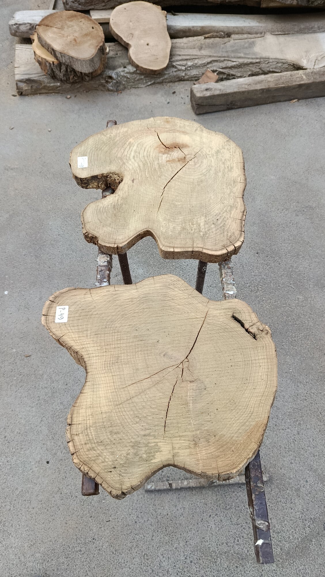 Спил из акации 36х30х3 см, 37х35х3см(Р49) высушенный и не фрезерованный, влажность 8-10%