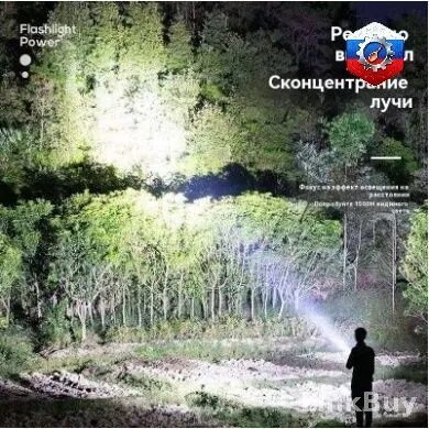 Фонарь-прожектор Z18 для кемпинга, ручной, металлический, черный, на аккумуляторе, USB-зарядка — фото 1