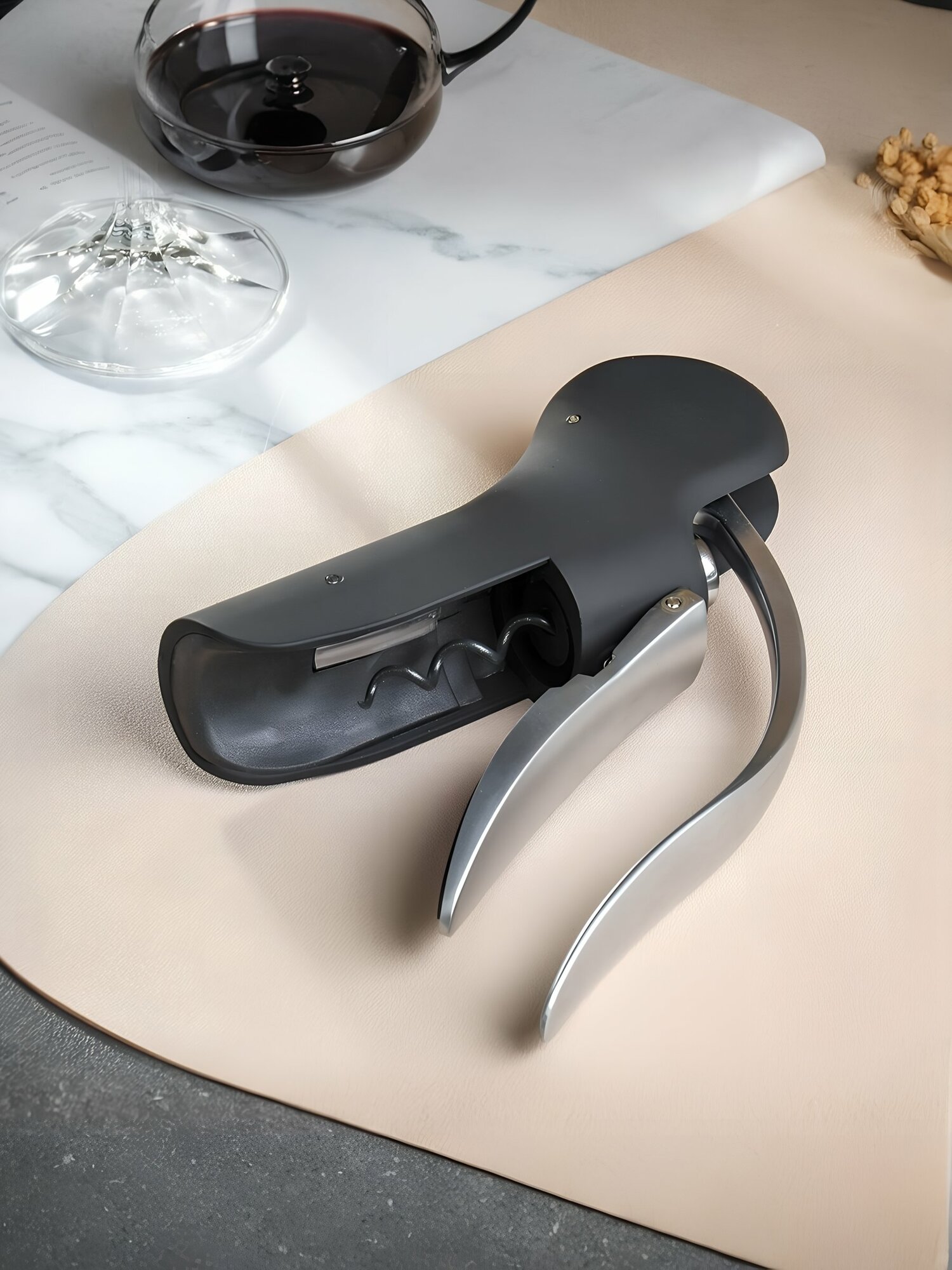 Штопор для бутылки, нержавеющая сталь, 15x13 см, рычажный, профессиональный, Y4-8920