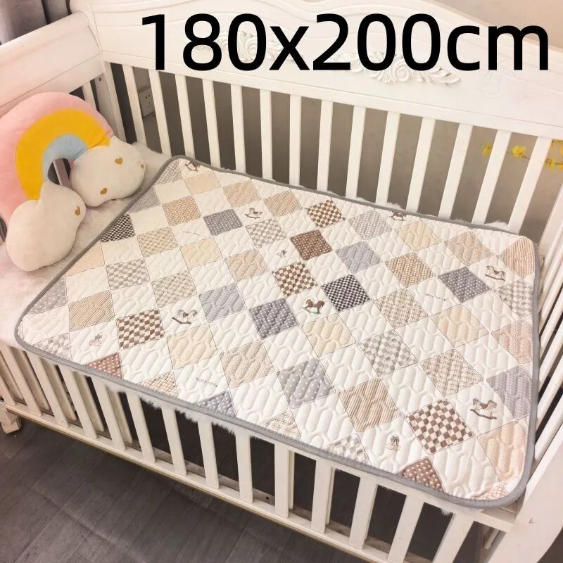 Пеленка текстильная 180x200 см многоразовая непромокаемая для новорожденных