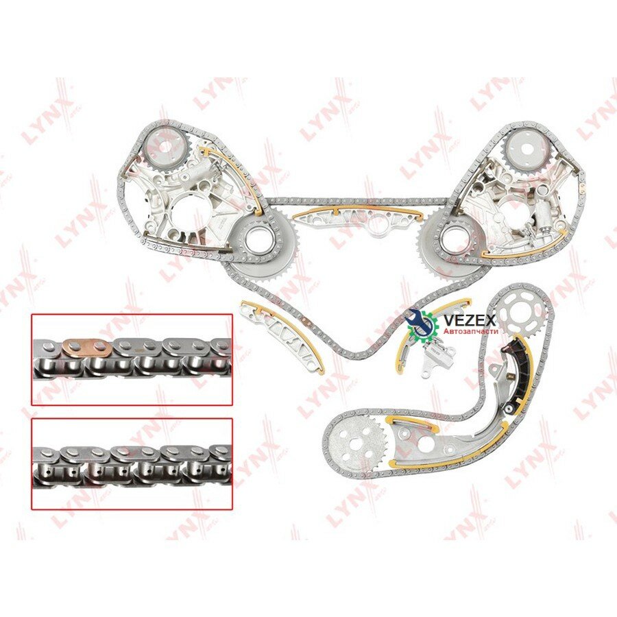 LYNXAUTO TK0126 комплект ГРМ! цепной\ Audi A4 3.2 05-08/A6 2.4-3.2 04-09/A8 3.2 05-10