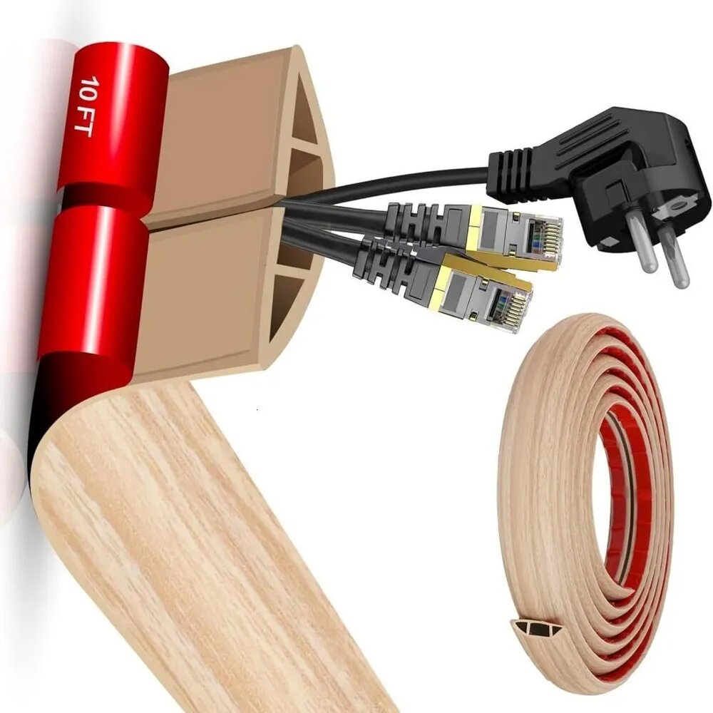 Кабель-канал огнестойкий гибкий для пола и стен, Белый 3 метра для монтажа