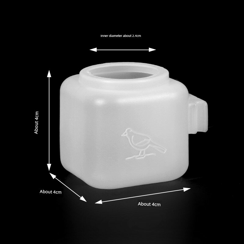 Маленькая квадратная пластиковая кормушка для птиц, комплект из 4 шт, антипроливная, для мелких птиц, включает 4