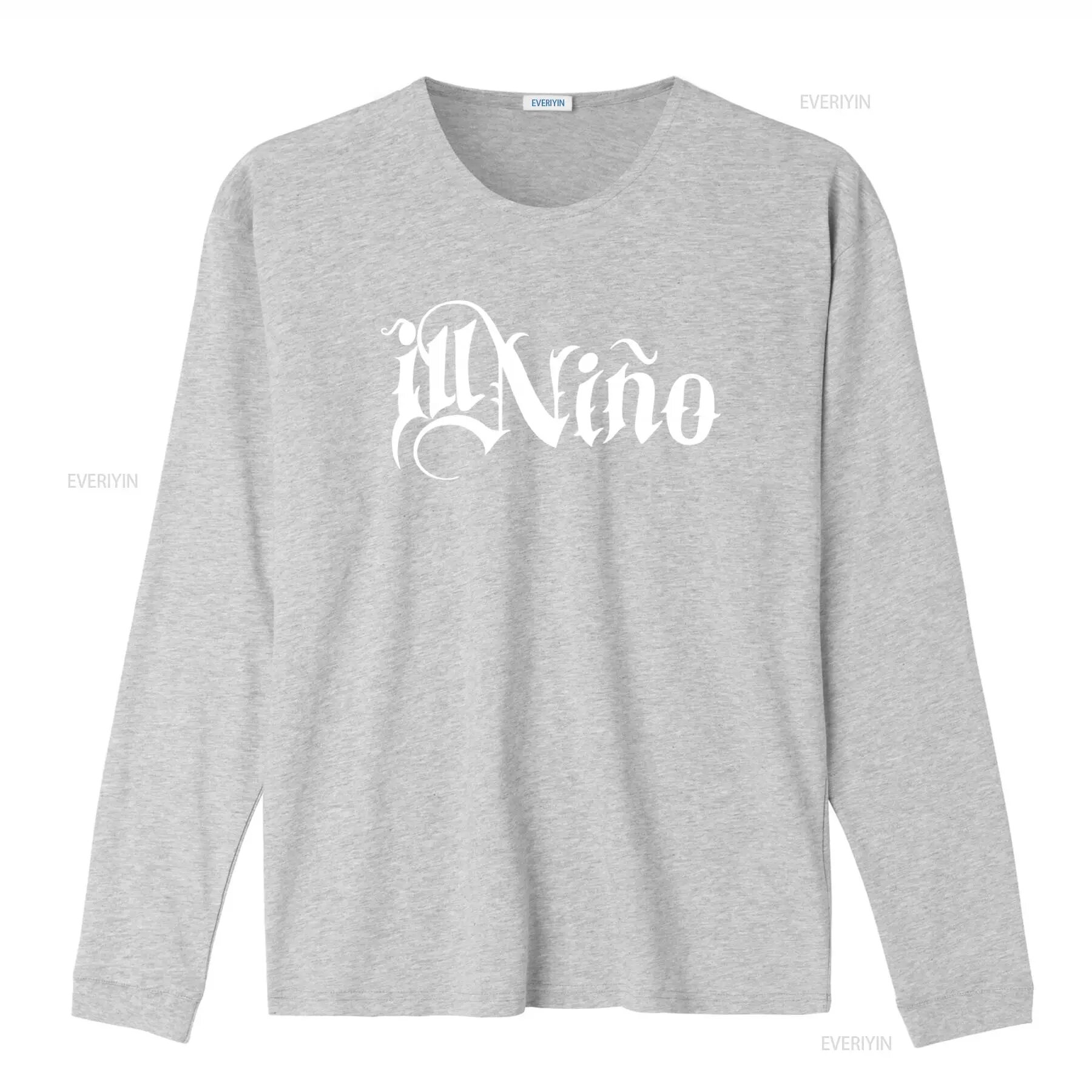 Футболка Ill Nino T5IM Готическая мужская хлопковая XXL, Серый, gray long sleeves