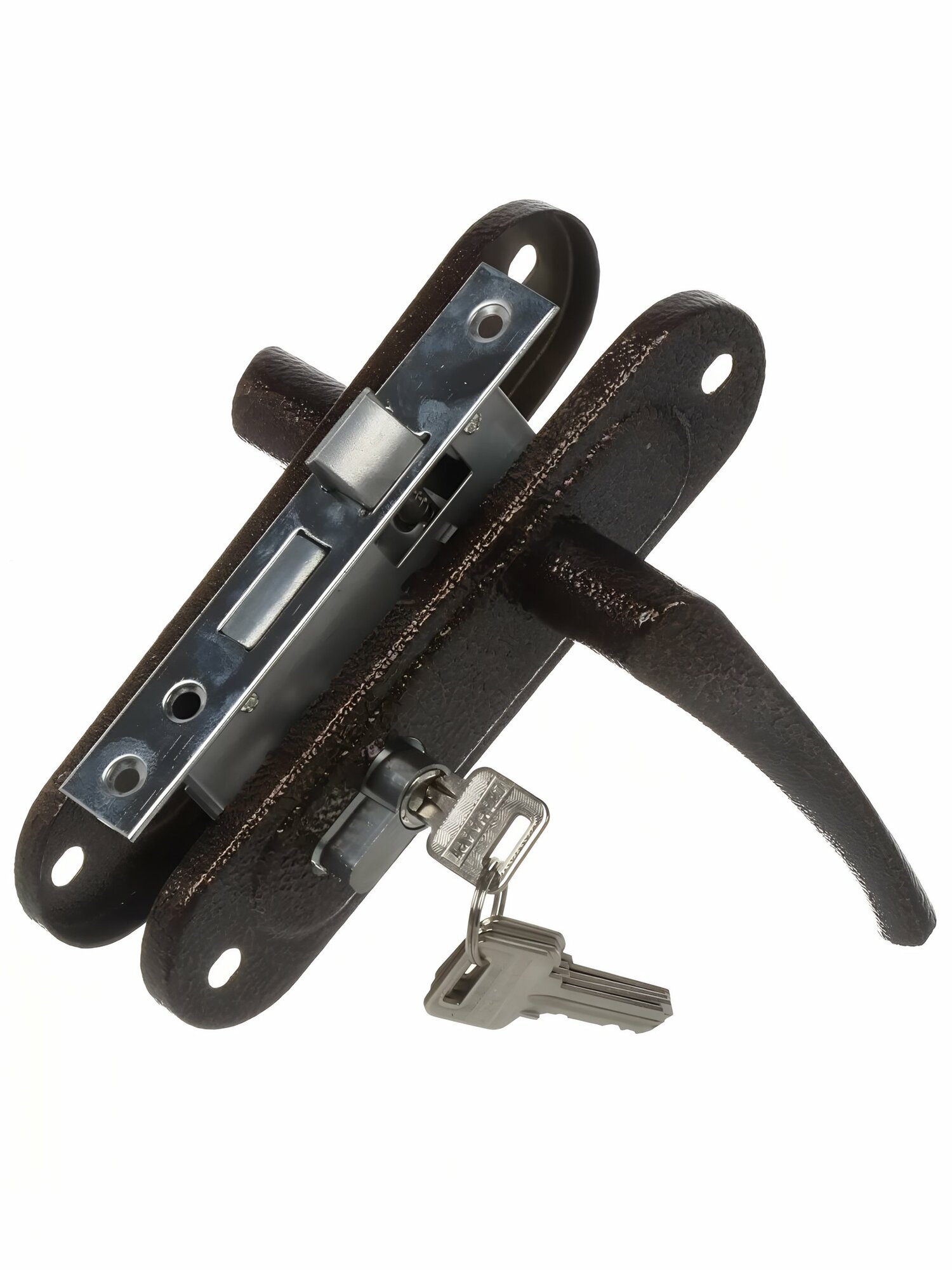 Замок врезной Зенит, ЗВ4-50.01, БП-00012833, ручка в комплекте, цилиндровый, медь