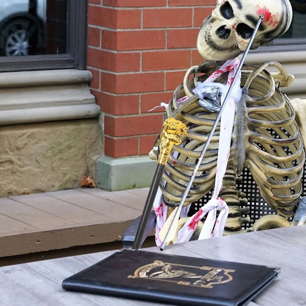 Декоративный посох с львиной головой из пластика для хэллоуинских праздников