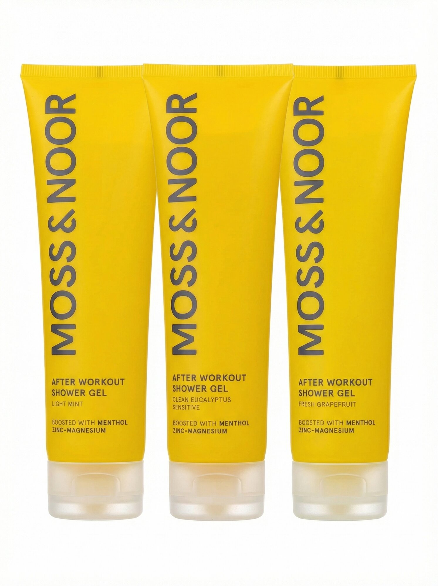 Гель для душа MOSS&NOOR, парфюмированный, набор из 3 штук, 150мл