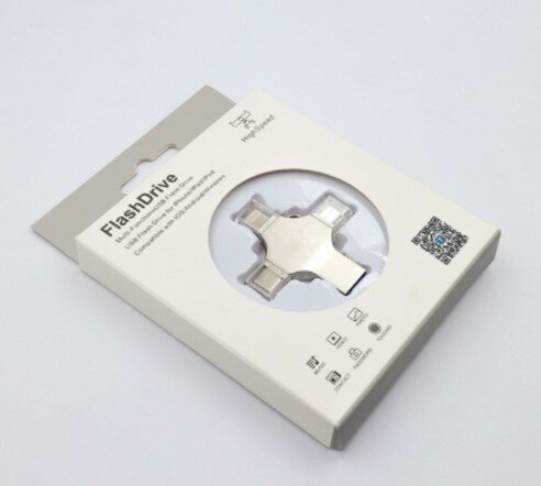 USB OTG 4-в-1 компьютерный накопитель 1 ТБ, высокоскоростной многофункциональный USB-накопитель большой емкости, подходит для Apple Type-C, 64 ГБ