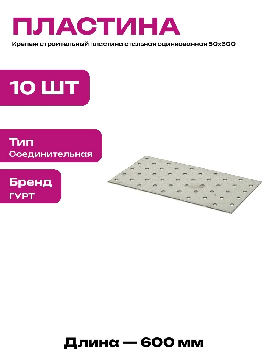 Пластина крепежная оцинкованная для стропильных систем сталь