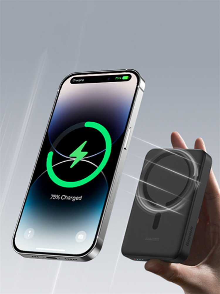 Baseus Внешний аккумулятор MagSafe Baseus EnerFill FM41 Mini Magnetic Power Bank 10000mAh 20W E0027T (E0027T00) с кабелем С+С черный