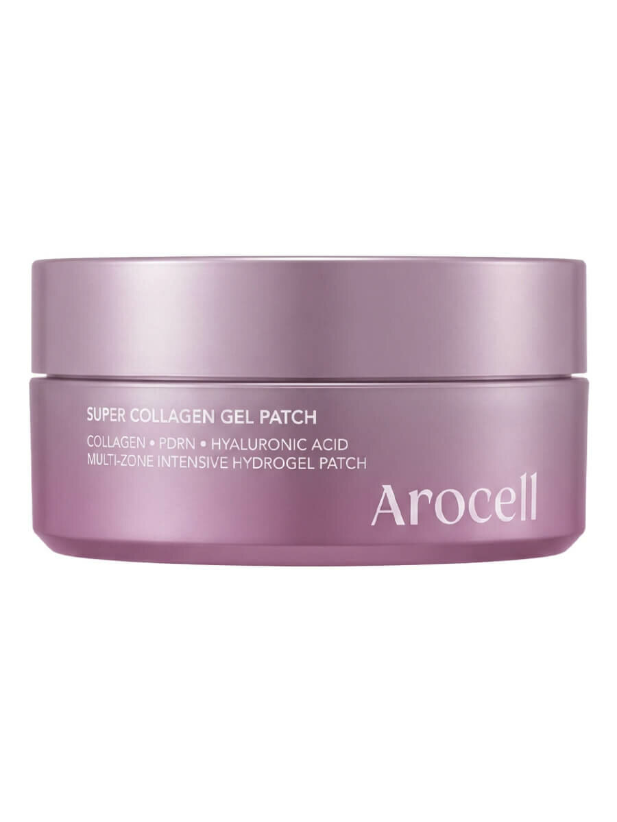 Коллагеновые гидрогелевые патчи c пдрн и экзосомами Super Collagen Eye Gel Patch, 60 шт, AROCELL