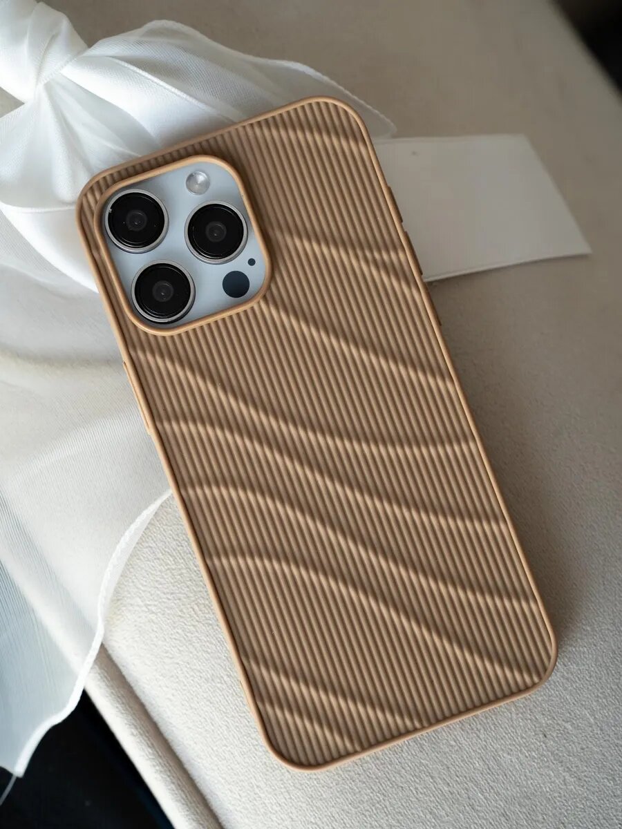 Чехол О'кейси, для iPhone 15 Pro Max, защита камеры, цвет коричневый