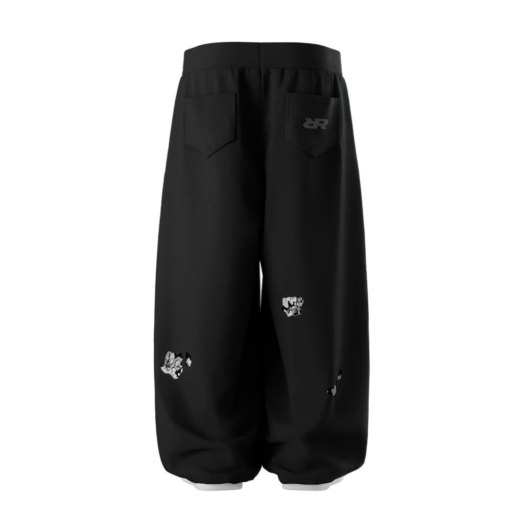 Брюки спортивные Ravir "RVR" Black&White, размер XL, белый, черный — фото 1