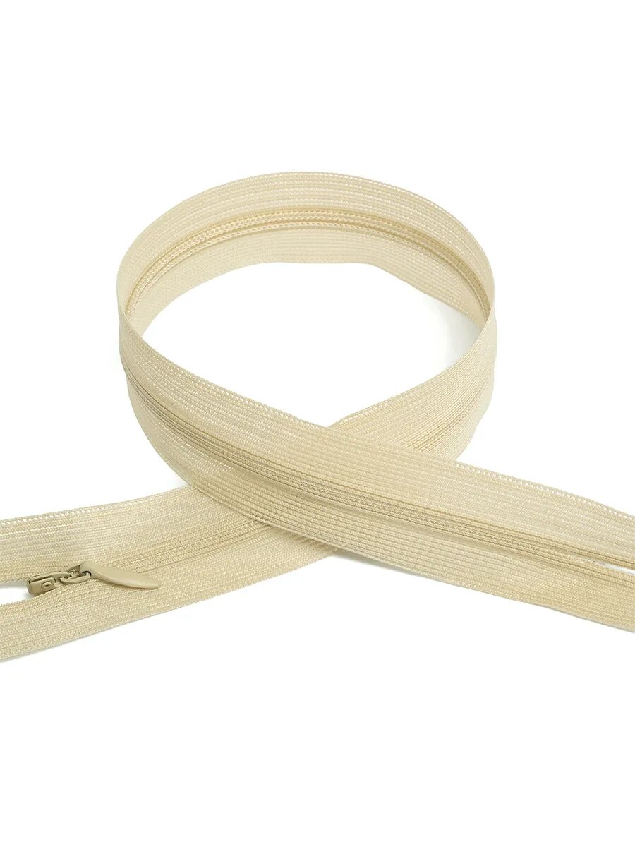 Молния пласт. потайная №3 50см н/р цв. F276 бежевый уп.50шт