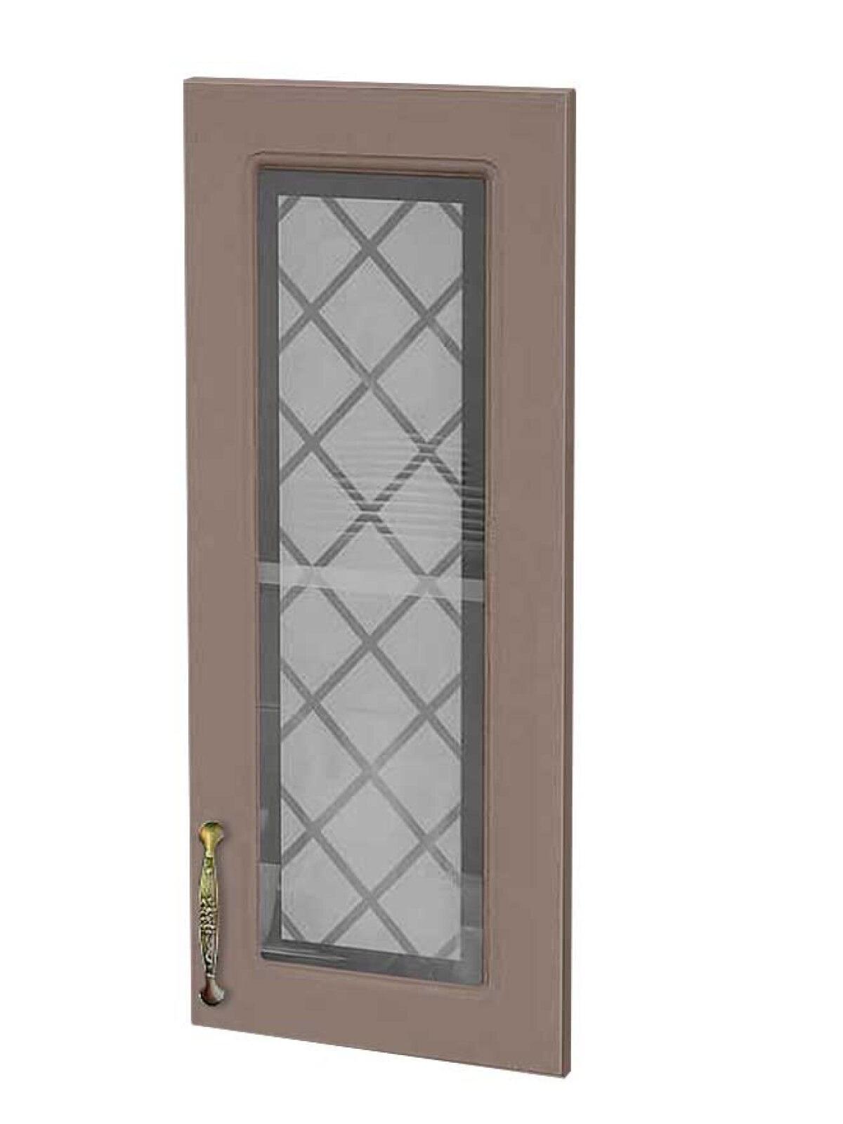 Кухонный фасад Ф-25 дуб кофе (Модена) Huge Mebel. Ширина 396 Высота 712. Кухонные фасады