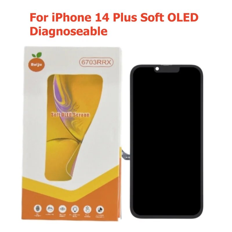 Мягкий OLED-дисплей с функцией диагностики для iPhone 15 Pro Max, 15 Pro, 14 Pro 14Plus Soft OLED