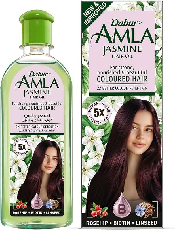 AMLA JASMINE Hair Oil, Dabur (амла жасмин Масло для окрашенных волос, Дабур), 200 мл.