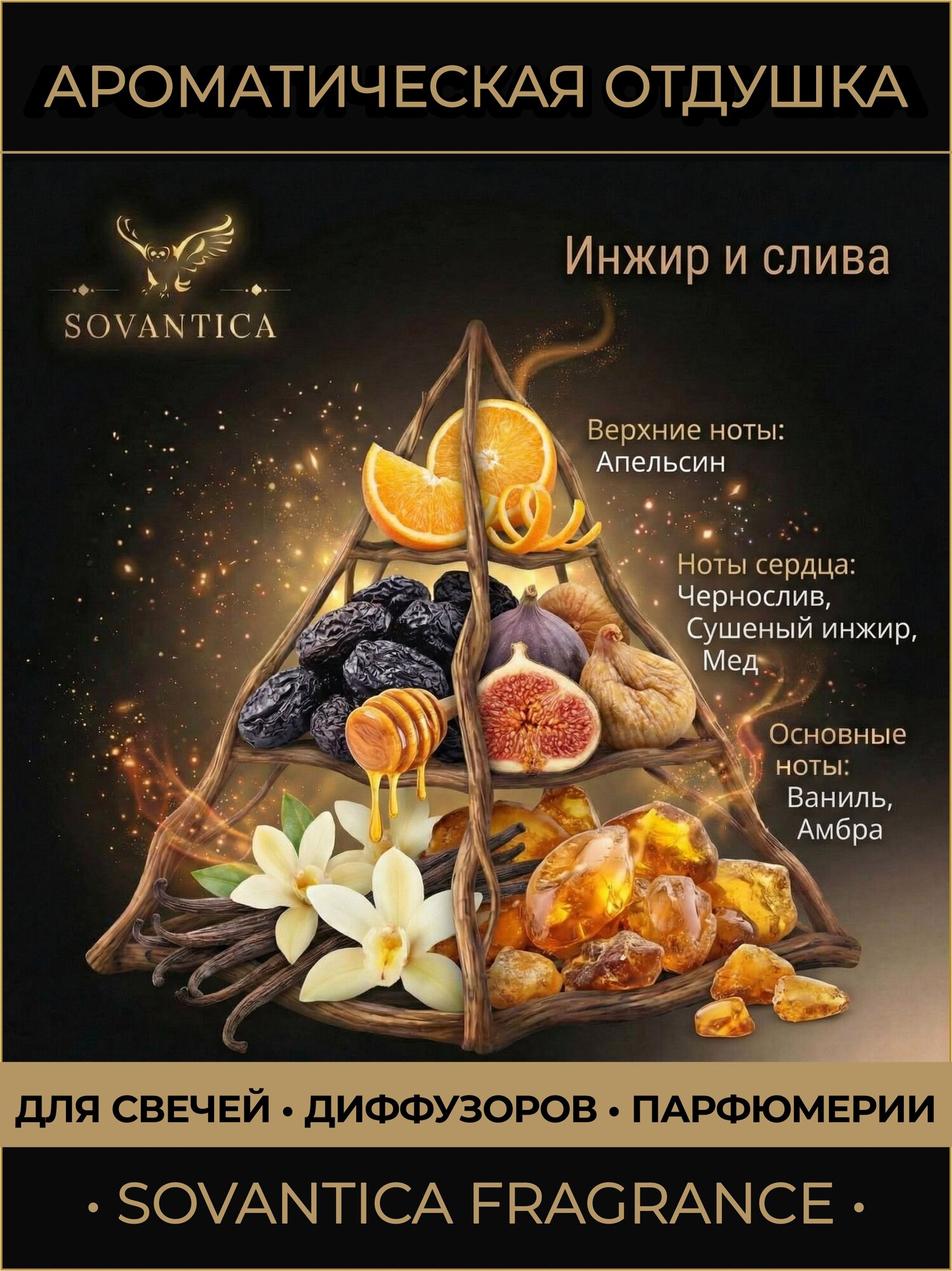 Ароматическая отдушка 10 г Инжир и слива (Fig and plum), Sovantica