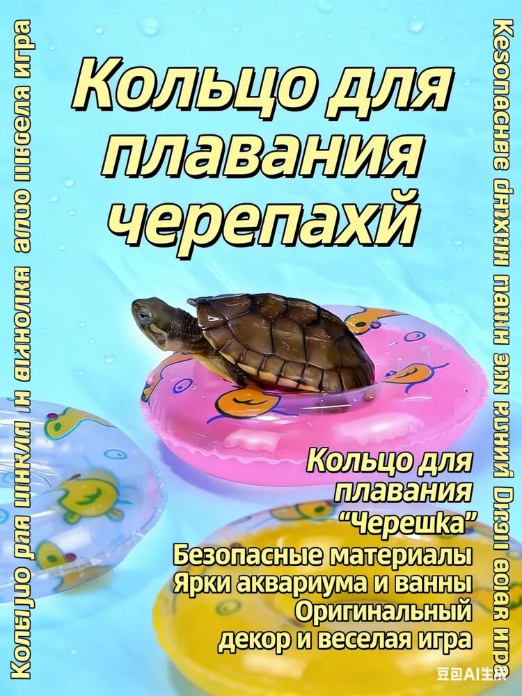 Кольцо для плавания черепахи, используемое в Декорация для аквариума или детских игрушках