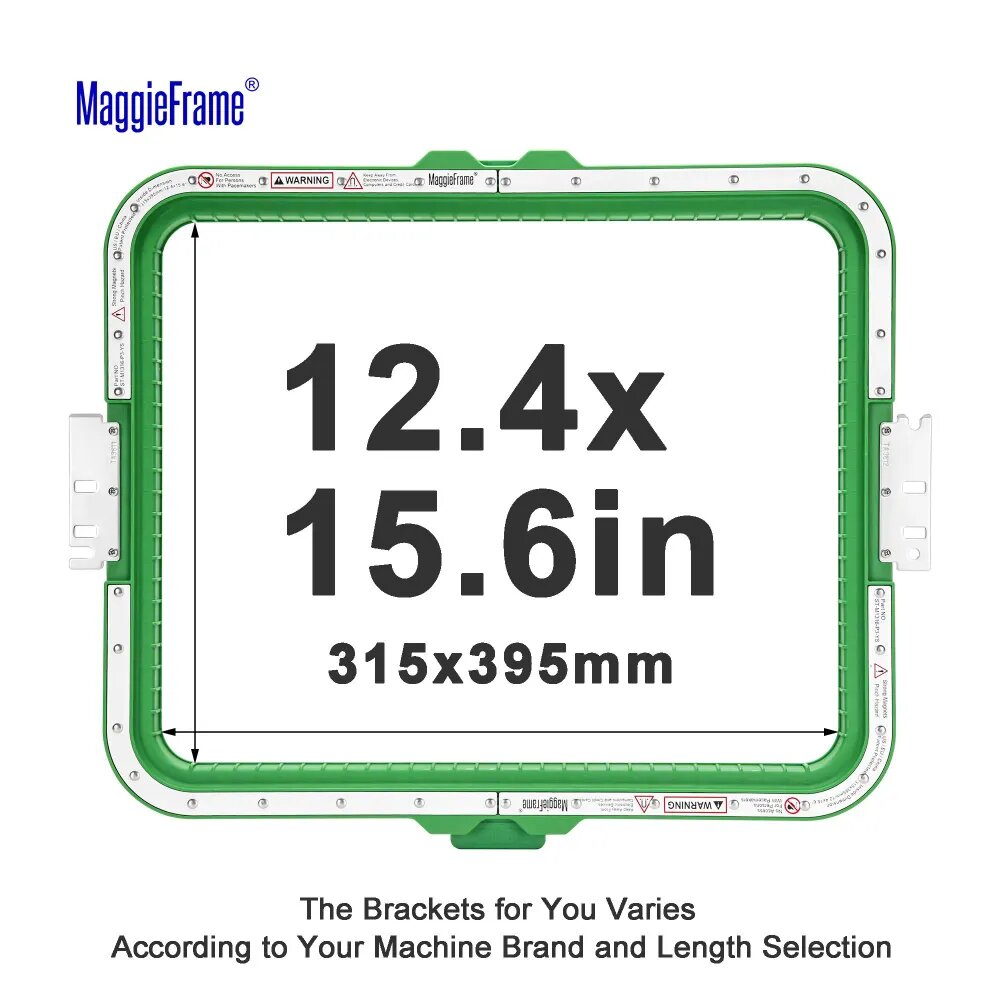 315x395 мм/12,4x15,6 дюйма MaggieFrame Магнитные пяльцы для вышивальной машины Tajima 605mm Mighty Hoop Швейные принадлежности