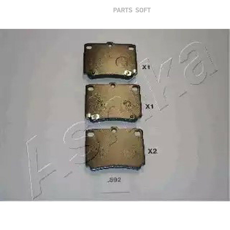 Колодки тормозные задние дисковые к-кт от официального дистрибьютора, ASHIKA, артикул 5105592