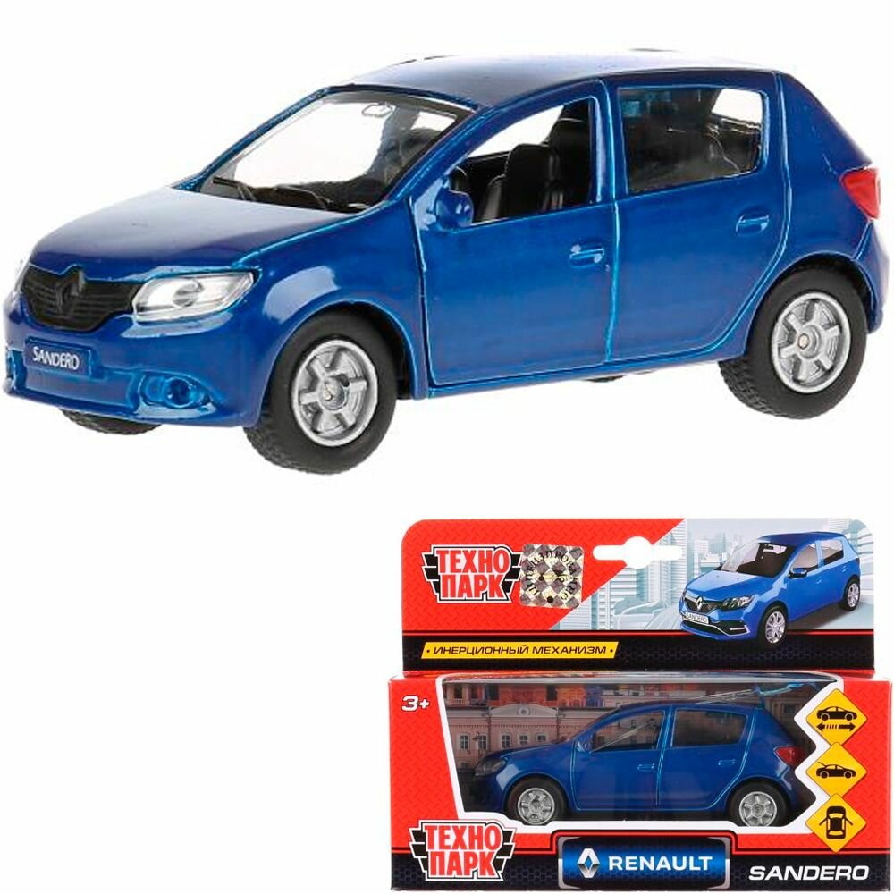 Машинка Технопарк Renault Sandero, синий, арт. SB-17-61-RS-N(BU)-WB