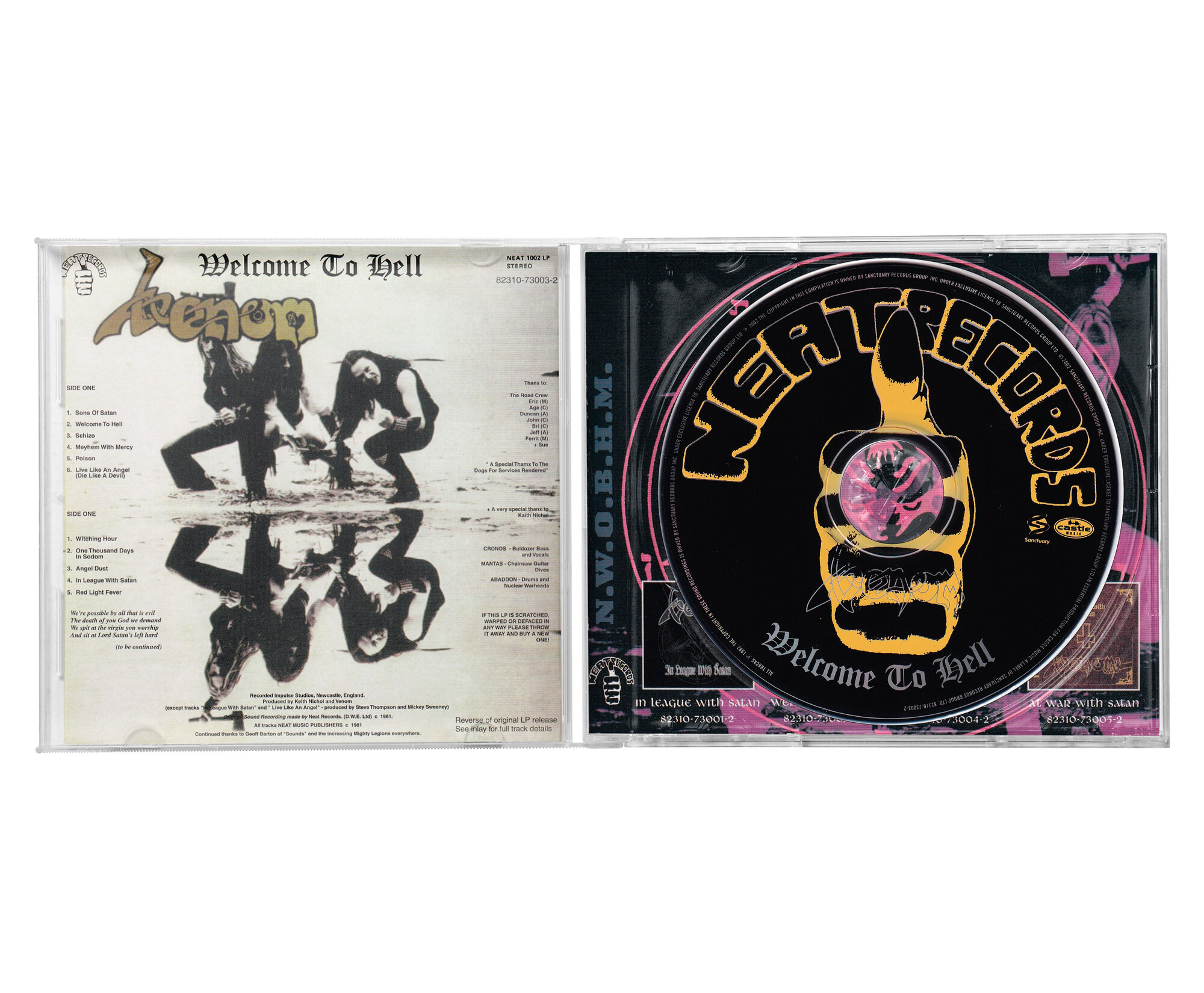 Venom - Welcome To Hell, 2002, 8-page, CD-Аудио — фото 1