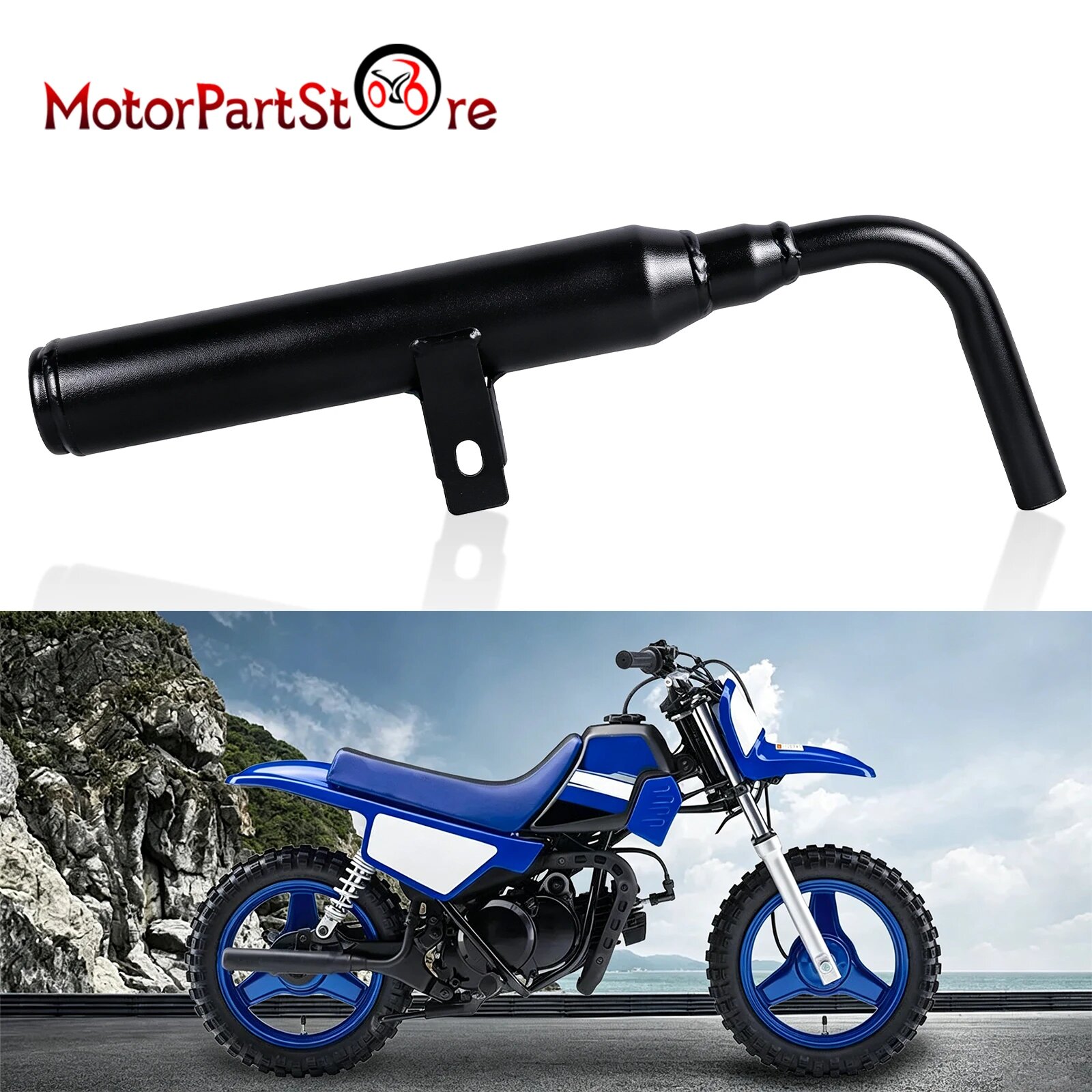 Выхлопная труба глушителя для мотоциклов Yamaha PW50 PY50 PW PY 50 PEEWEE 50, детских мотоциклов и мотокроссовых байков