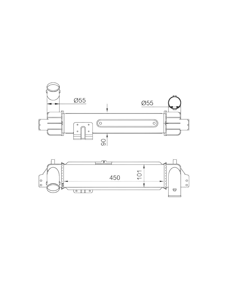 Радиатор интеркулера SAT ST-28190-4A160 Kia Sorento 02-09