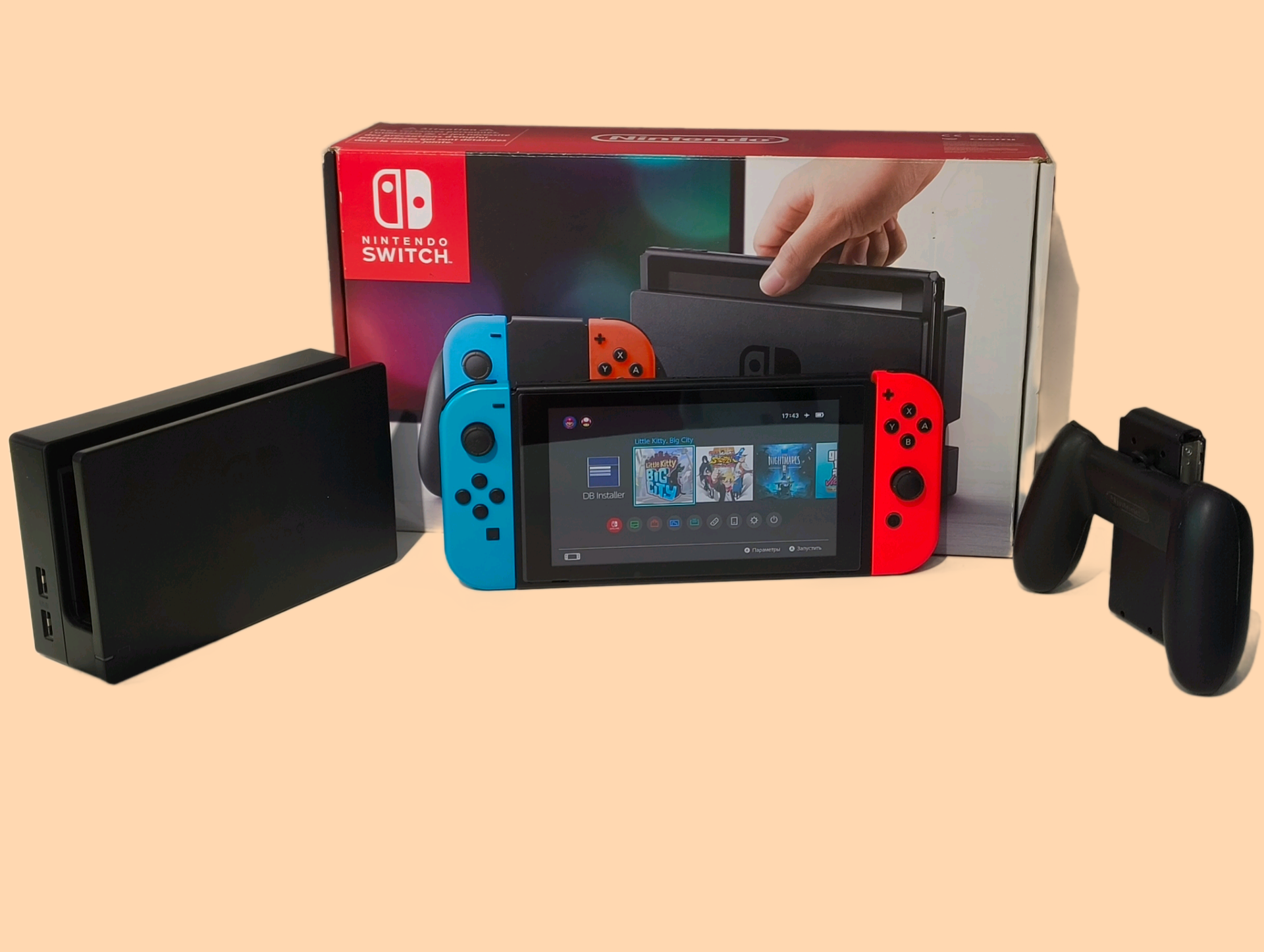 Портативная игровая консоль Nintendo Switch Neon Red/Neon Blue (Красно-Синяя) MOD HAC-001,с прошивкой ULTRA NX