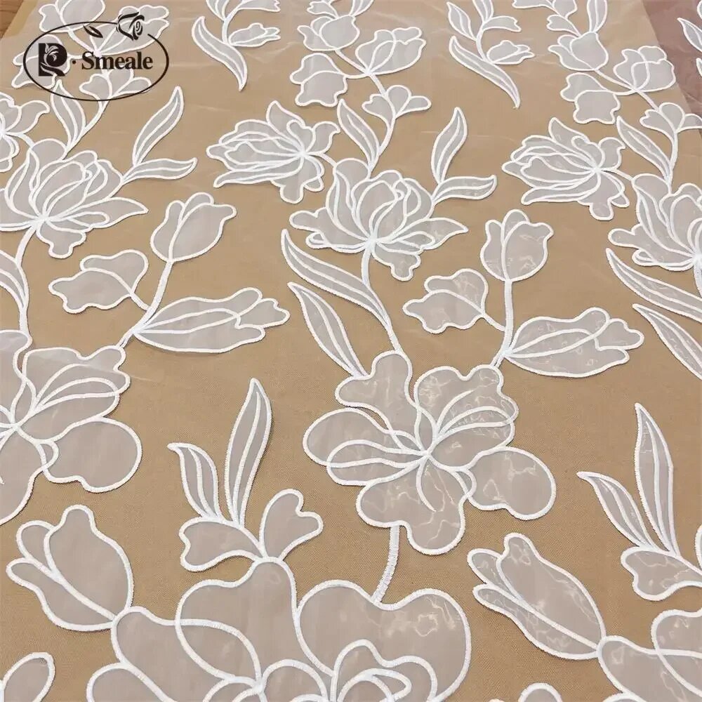 Кружевная ткань R SMEALE белая 130см