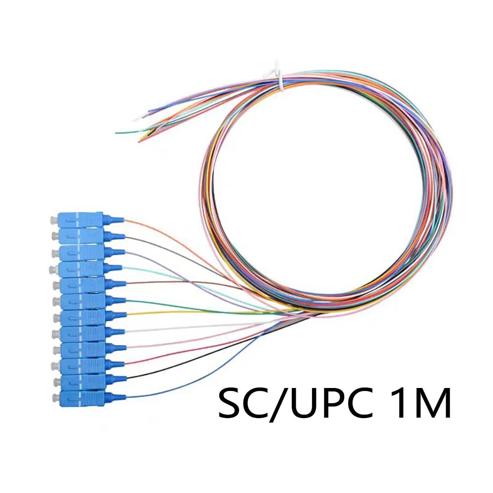 12-цветные оптоволоконные пигтейлы SC/UPC SC/APC 0,9 мм SCUPC 1M